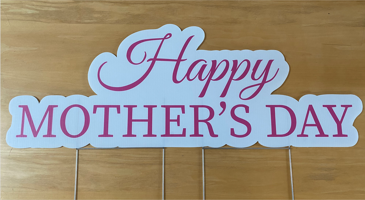 Mother's Day Sign with Tulips – Hashtag Cutouts