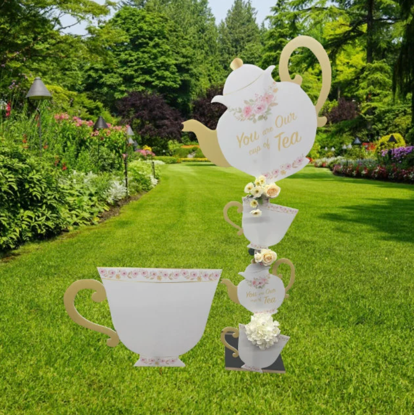 Tea Cup and Teapot Cutout | Mother's Day Tea Decoration – Hashtag Cutouts