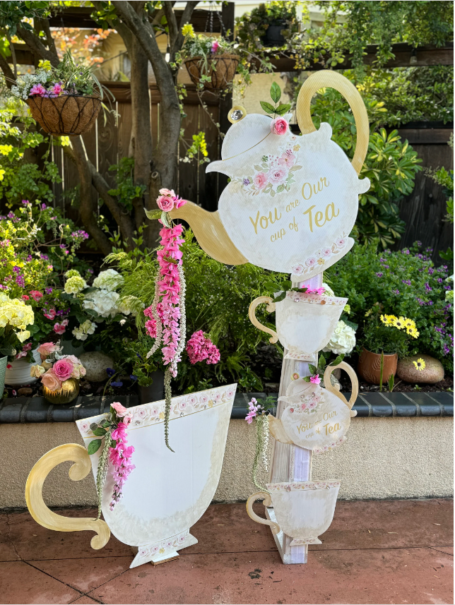 Tea Cup and Teapot Cutout | Mother's Day Tea Decoration – Hashtag Cutouts