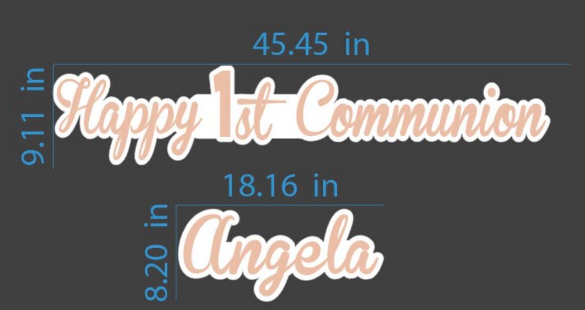 Happy 1st Communion Custom cutouts – Hashtag Cutouts