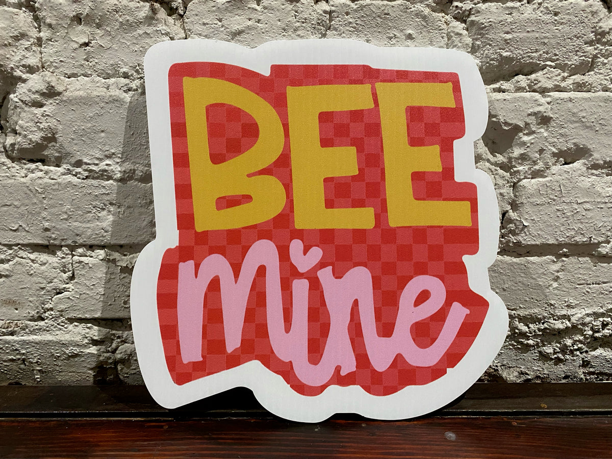 Original BEE MINE Valentine sign cutout, Be Mine – Hashtag Cutouts
