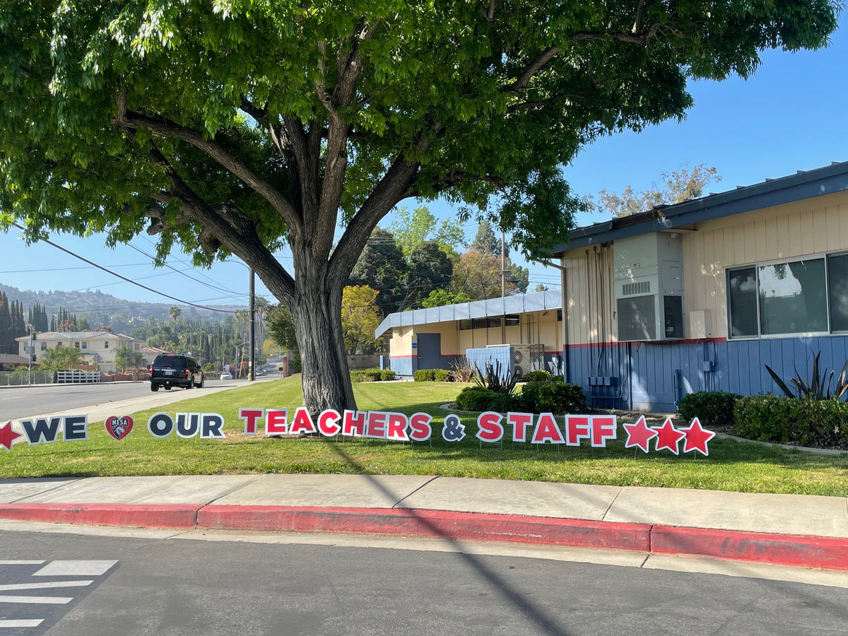 Teachers Appreciation Week Yard Sign – Hashtag Cutouts