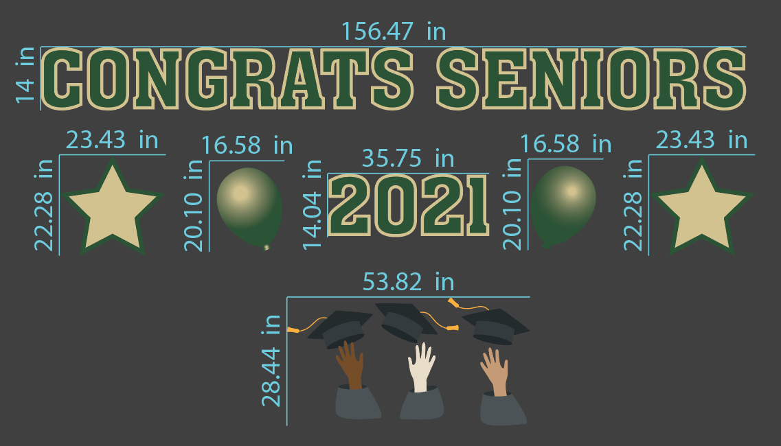 Congrats Seniors Yard Sign – Hashtag Cutouts