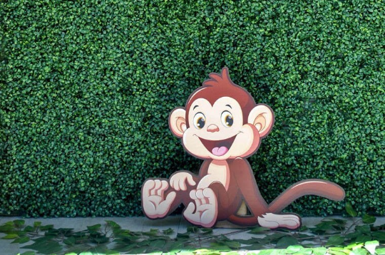 Cute Monkey Cutout | Baby Shower Props and Decor | Safari Theme – Hashtag Cutouts
