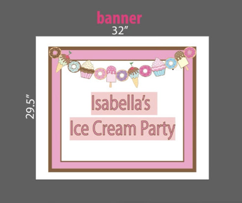 Ice Cream Birthday Party Decoration Kit | Customized Name | Easy Setup ...