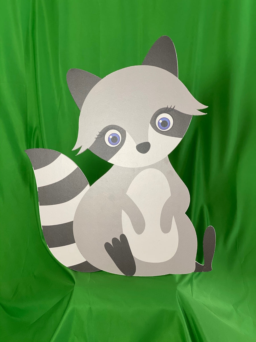 Raccoon Baby Shower Prop – Hashtag Cutouts